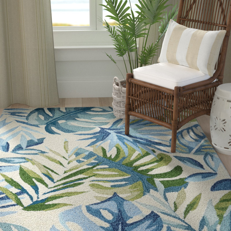 Ross Hand-Tufted Ivory/Blue Area Rug & Reviews | Birch Lane