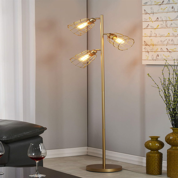Williston Forge 3-Light Floor Lamp For Living Room Bright Lighting Tall ...