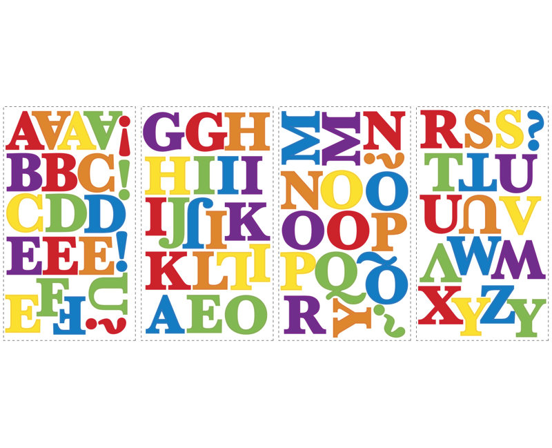 Zoomie Kids Primary Letters Wall Decal | Wayfair