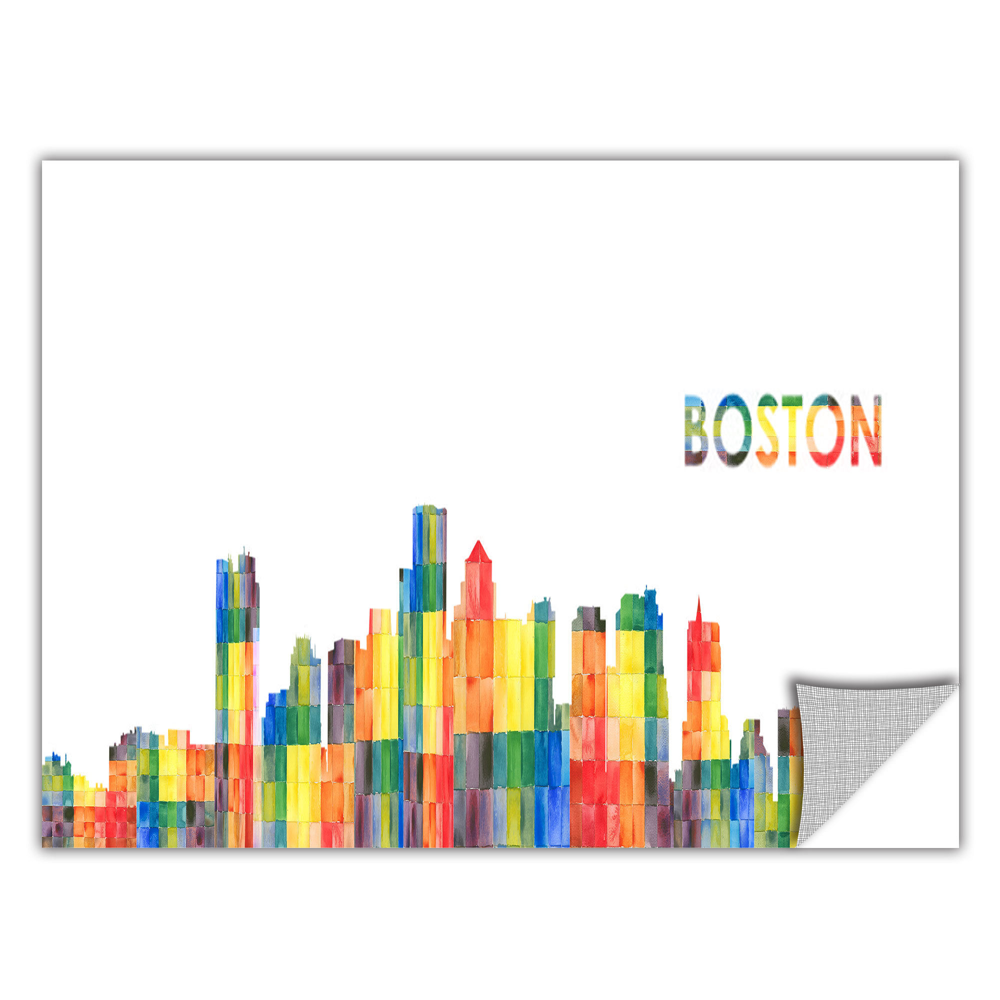 Latitude Run® 'Boston' by Revolver Ocelot Graphic ArtRemovable Wall ...