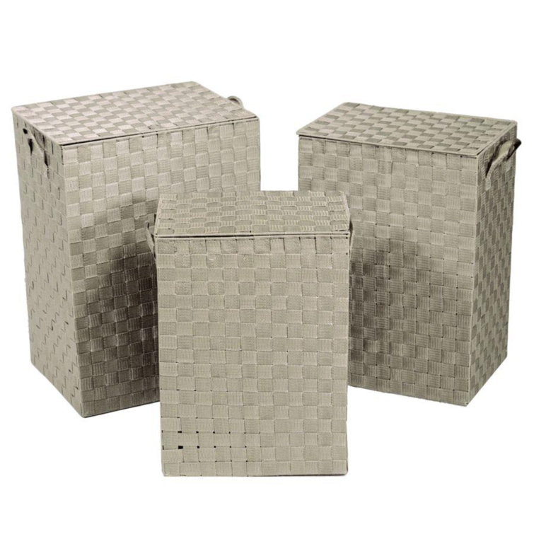 EUVacchetti Tortora 3 Piece Fabric Basket Set | Wayfair.co.uk