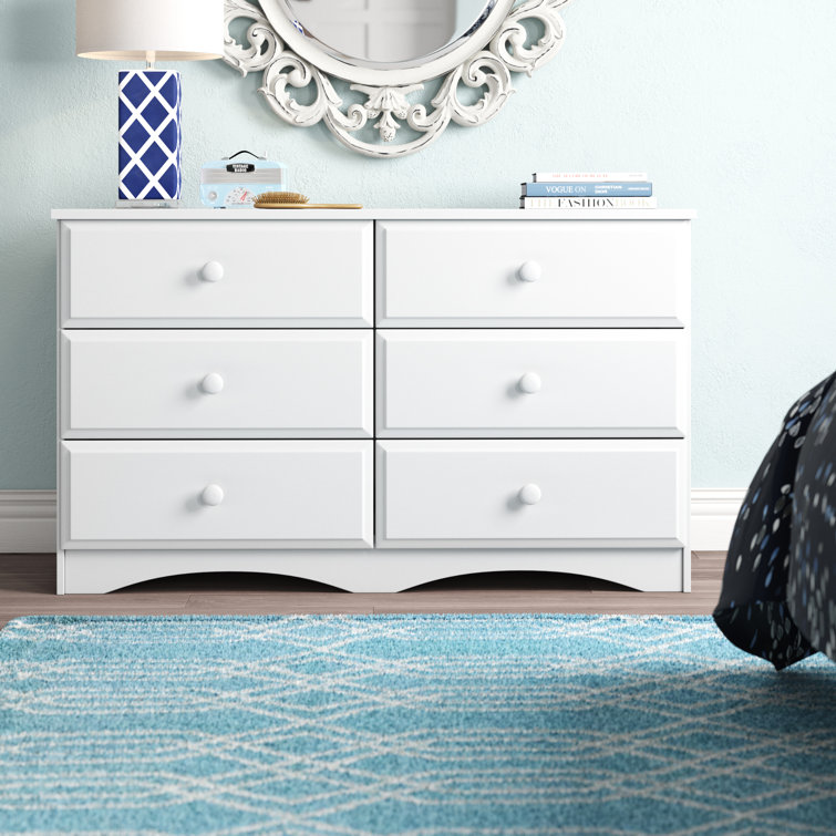 Grovelane Alayna 6 Drawer Solid Wood Double Dresser & Reviews | Wayfair