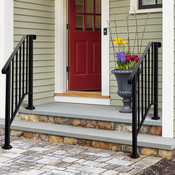 Red Barrel Studio® Fegley Metal Handrail Stair Railing & Reviews | Wayfair