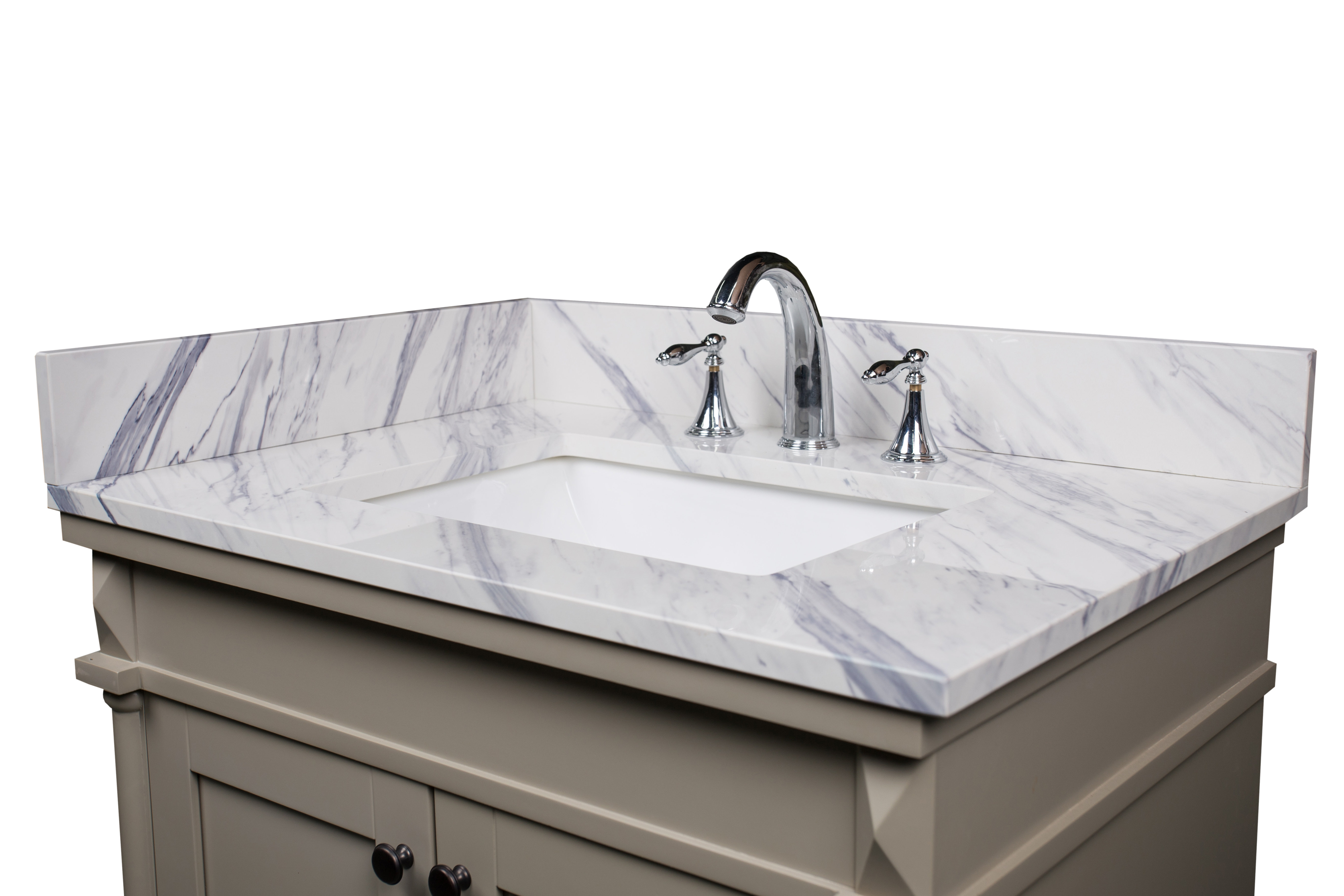 RenaissanceVanity 31" Single Bathroom Vanity Top in Polished with Sink ...