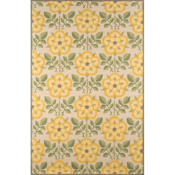 August Grove® Dottie Hand-Tufted Wool Yellow Area Rug & Reviews | Wayfair