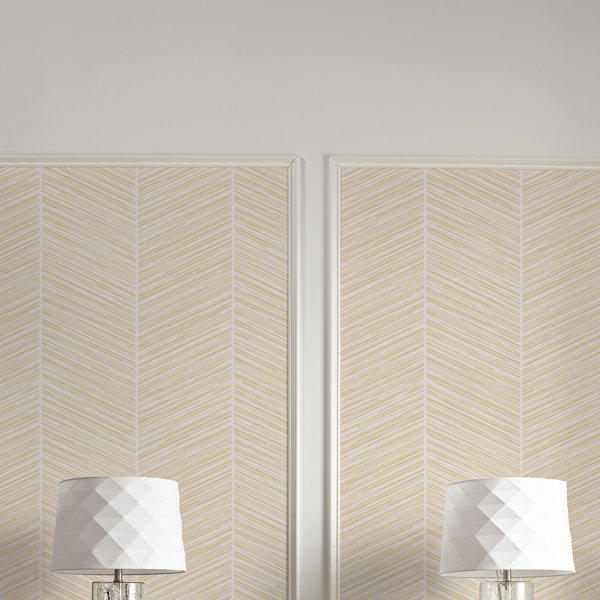 Union Rustic Salvato Herringbone 33' L x 20.5" W Texture Wallpaper Roll ...