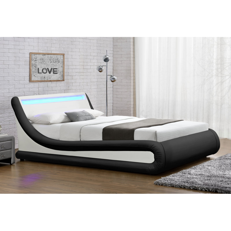 Brayden Studio Galaxy LED Upholstered Ottoman Bed & Reviews | Wayfair.co.uk