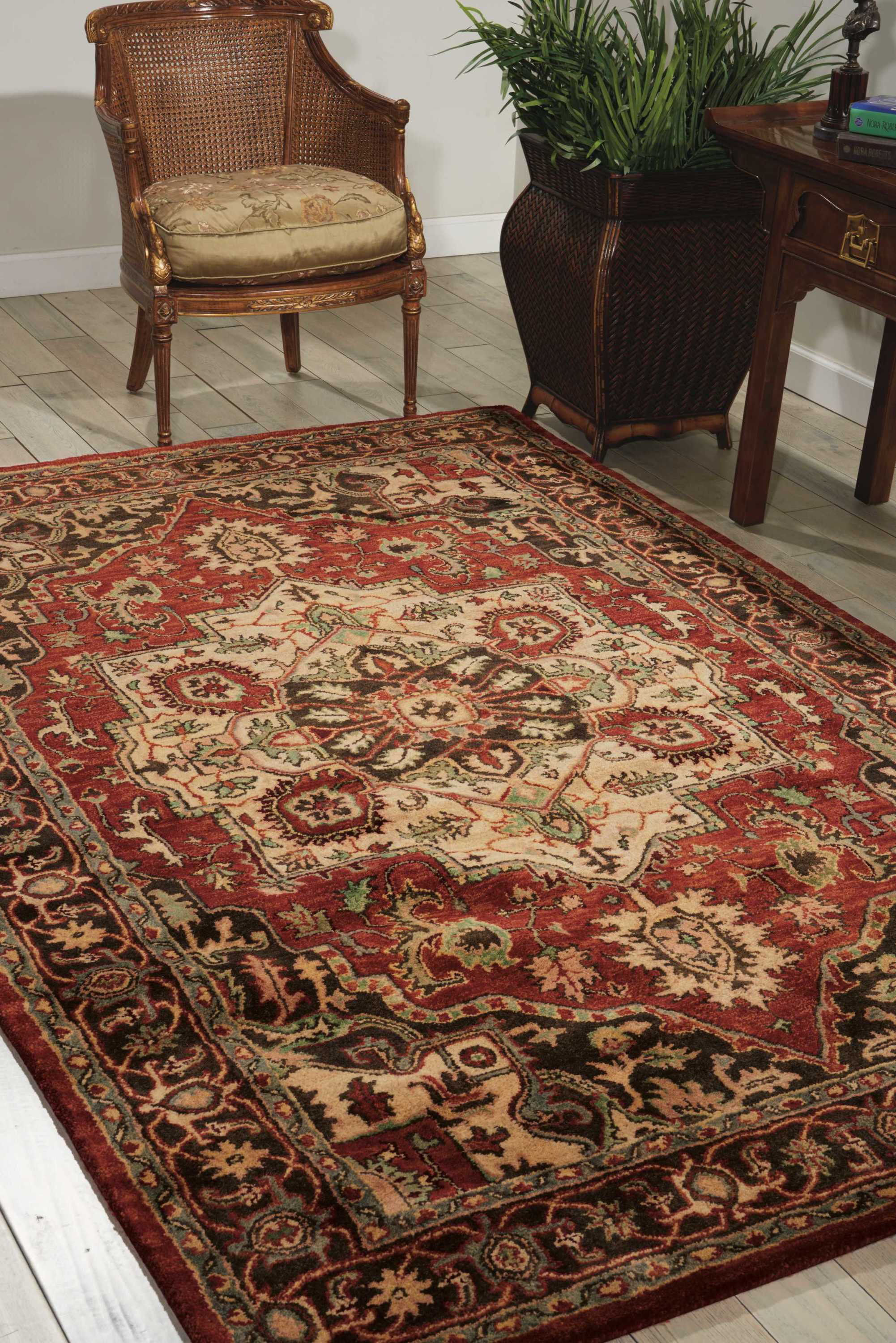 Darya Home Handmade Hand Tufted Wool Red/Brown/Beige Rug | Wayfair
