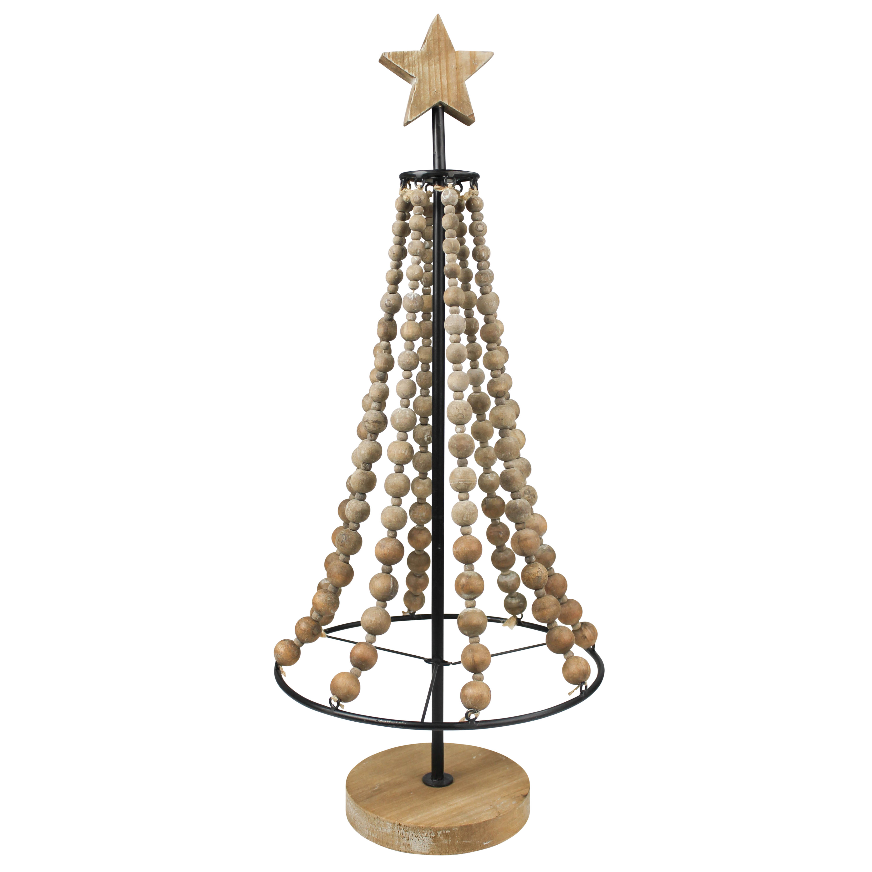 The Holiday Aisle® Wood Bead Christmas Tree | Wayfair