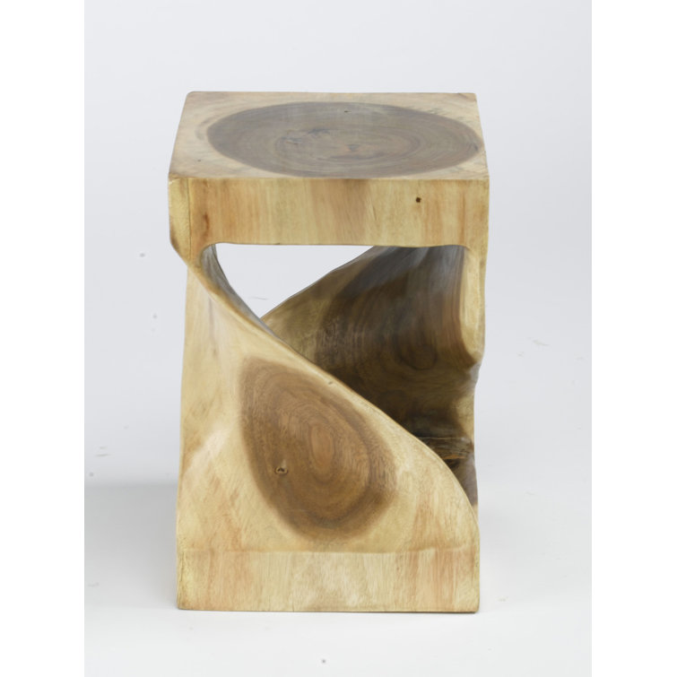 Union Rustic Saltford 18'' Tall Solid Wood Block End Table & Reviews ...