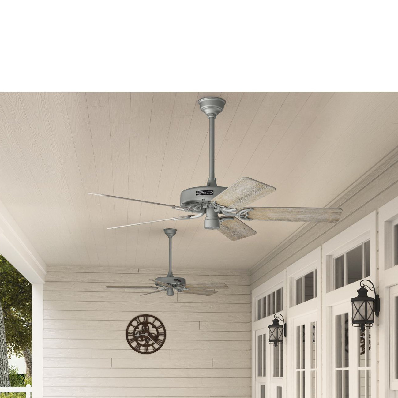 Hunter Fan 52" Hunter Original 5 - Blade Outdoor Standard Ceiling Fan ...
