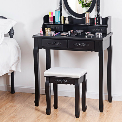 Astoria Grand Cadence 17.5'' Tall Vanity Stool & Reviews | Wayfair