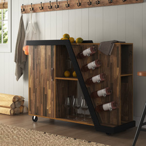 Laurel Foundry Modern Farmhouse Tyndalls Park Mobile Bar with Wine ...