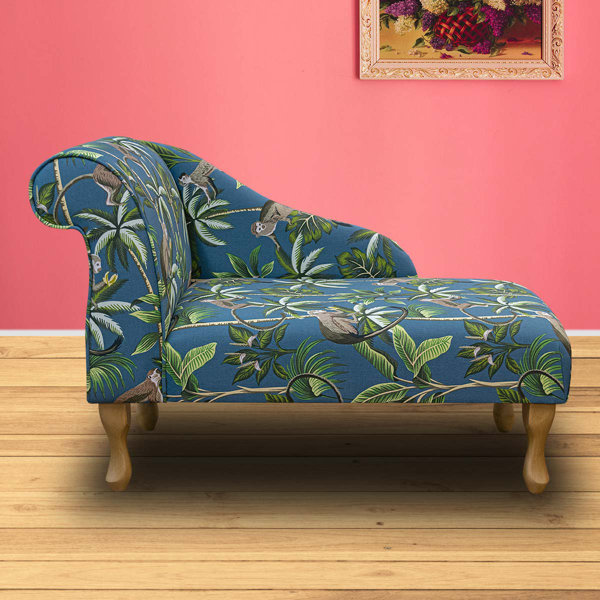 Beaumont Teal Monkey Mini Chaise Longue | Wayfair.co.uk