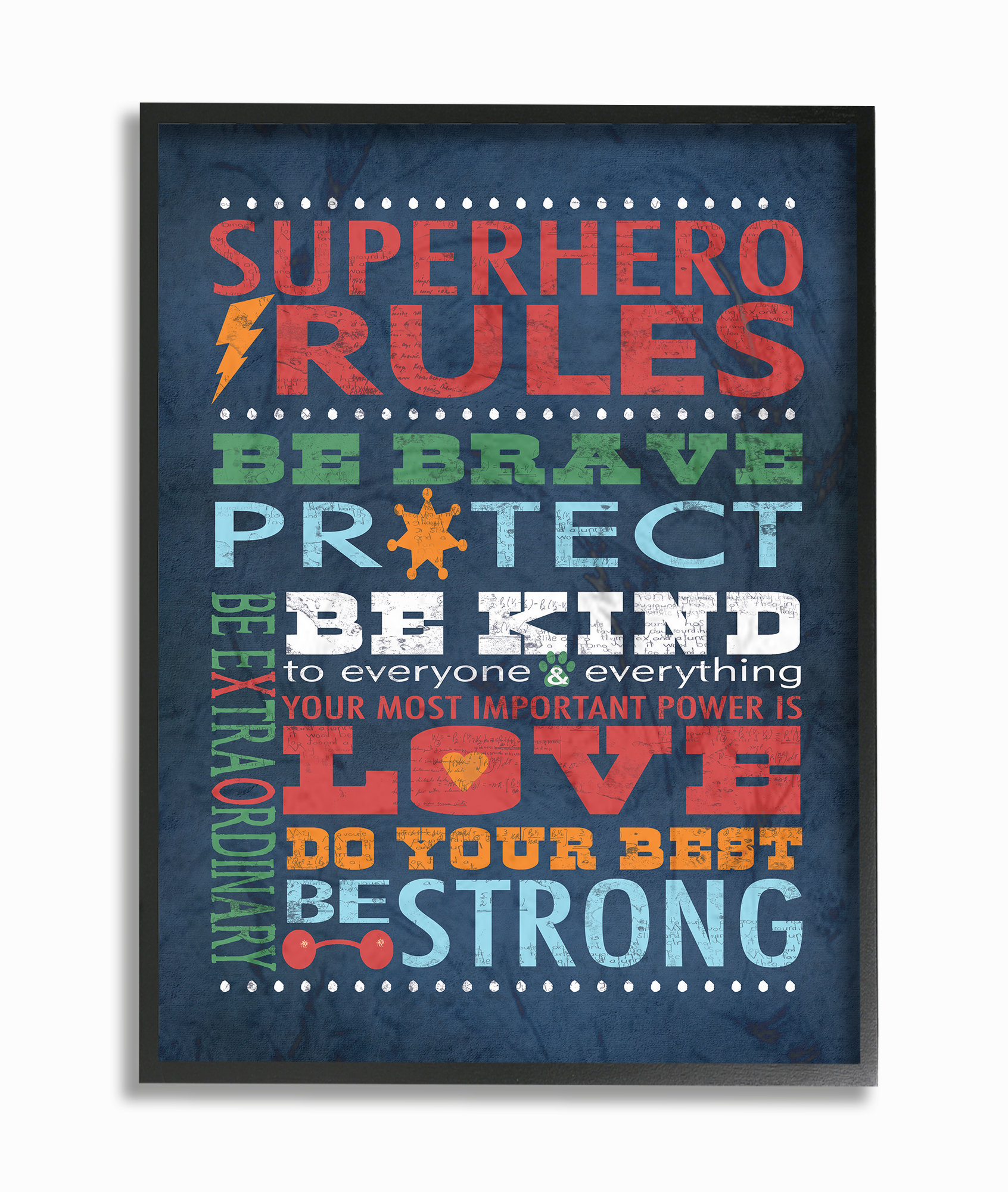Stupell Industries Superhero Rules - Textual Art | Wayfair