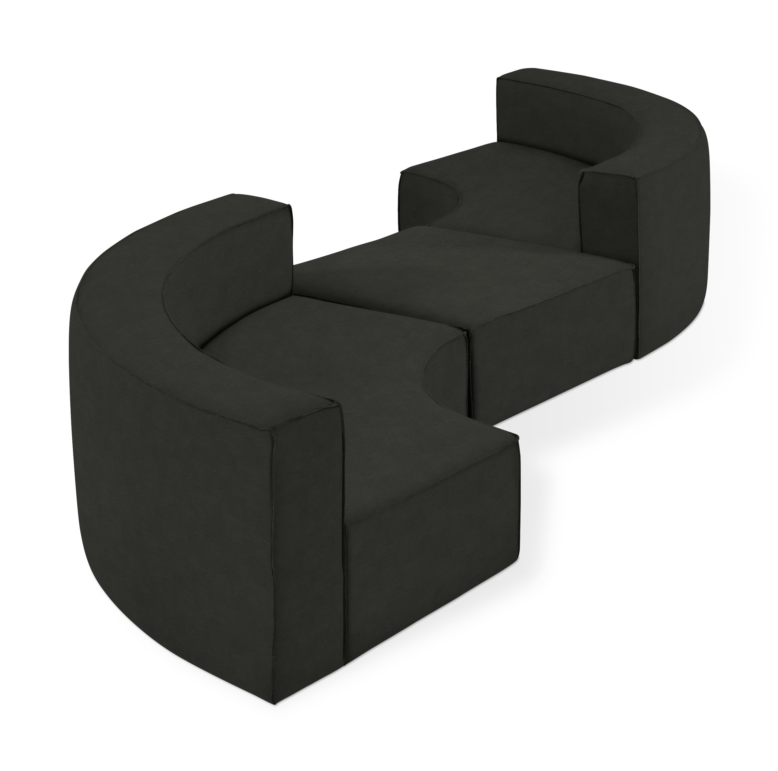 Gus Modern Mix Modular 167" Wide Reversible Modular Corner Sectional ...