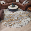 Zipcode Design™ Elser Abstract Area Rug in Ivory/Gray/Gold & Reviews ...
