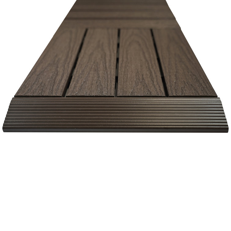 NewTechWood 12" x 2" Composite Interlocking Deck Side Trim in ...