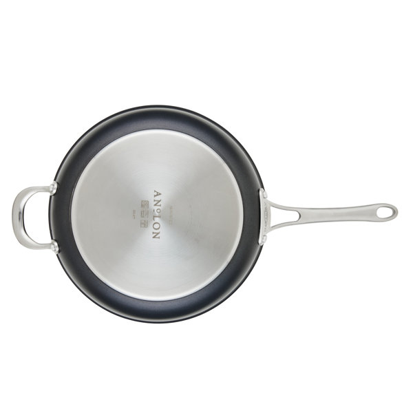 Anolon X Hybrid Cookware Nonstick Frying Pan with Helper Handle, 12 ...