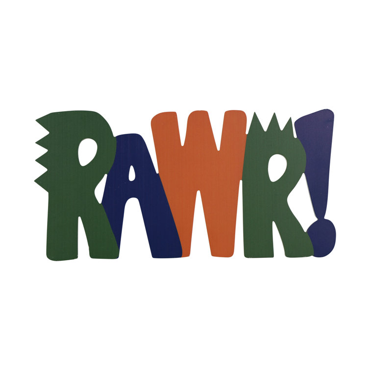 Zoomie Kids RAWR Laser Cut Letters Wall Art | Wayfair.ca