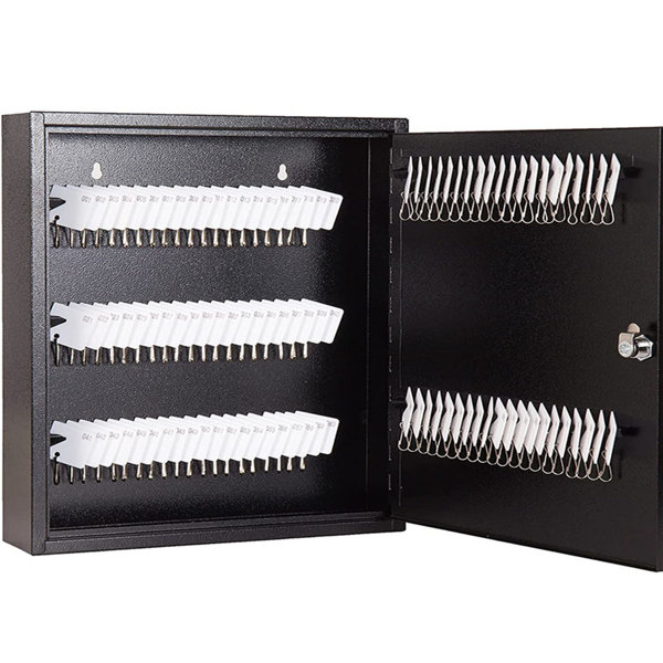 MINICOSS Key Box Wall Mount 100 Position Metal Valet Key Cabinet Lock ...