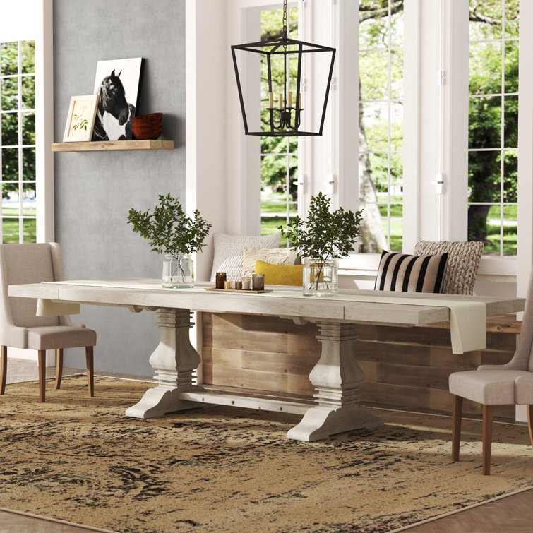 One Allium Way® Montsoreau Extendable Trestle Dining Table & Reviews ...