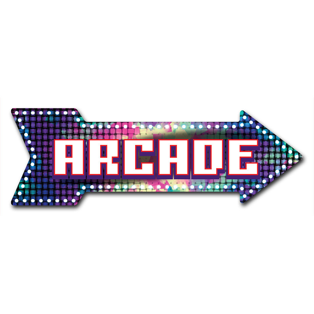 SignMission Decal-999978_Arcade Arrow Decal Funny Home Décor 24" Wide ...