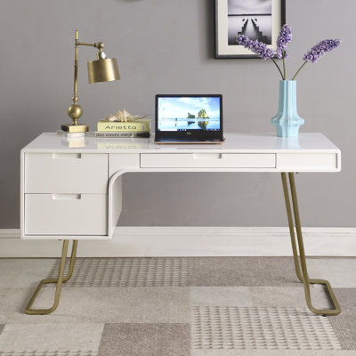 Gold Desks, White & Gold Desks you'll Love in 2020 | Wayfair