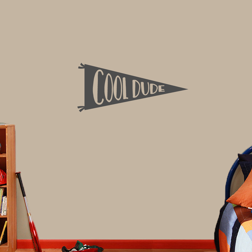 SweetumsWallDecals Cool Dude Pennant Flag Wall Decal | Wayfair