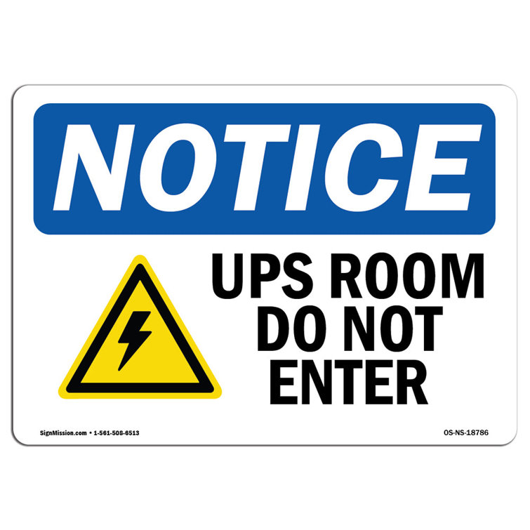 SignMission UPS Room Do Not Enter Sign | Wayfair
