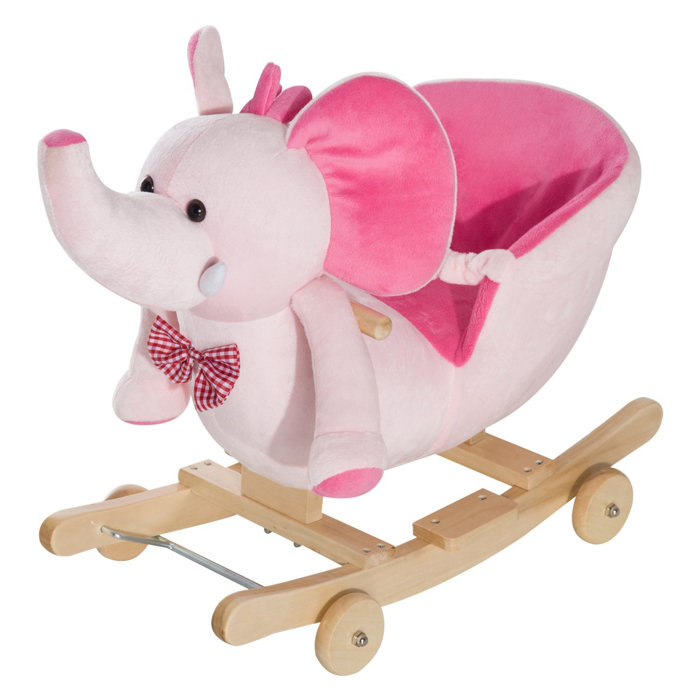 Zoomie Kids Adahy Plush Kid Ride on Elephant Rocker & Reviews | Wayfair ...