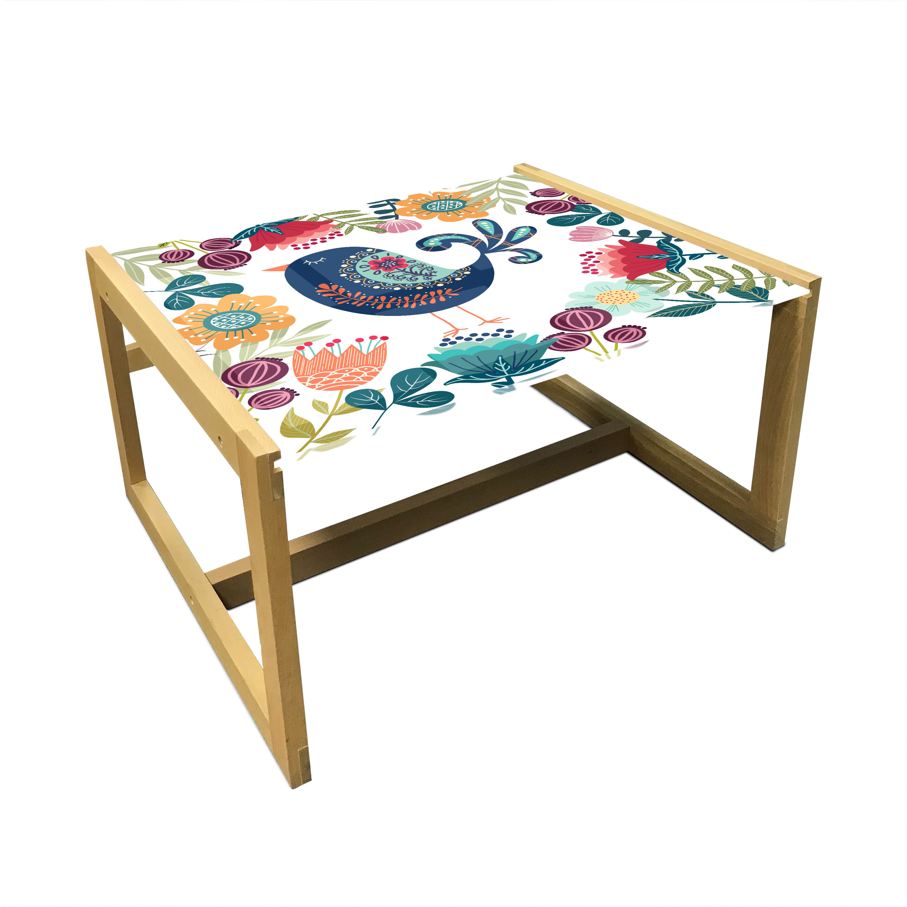 East Urban Home Bird Print Coffee Table, Composition Of Scandinavian ...