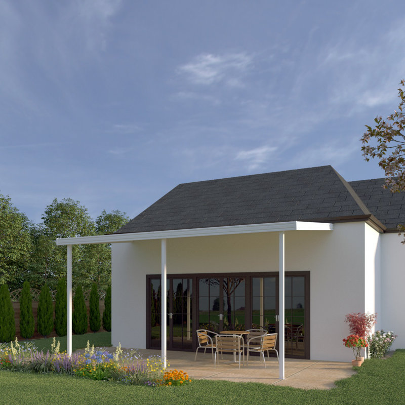 HeritagePatios 14 ft. W x 14 ft. D Metal Standard Patio Awning | Wayfair