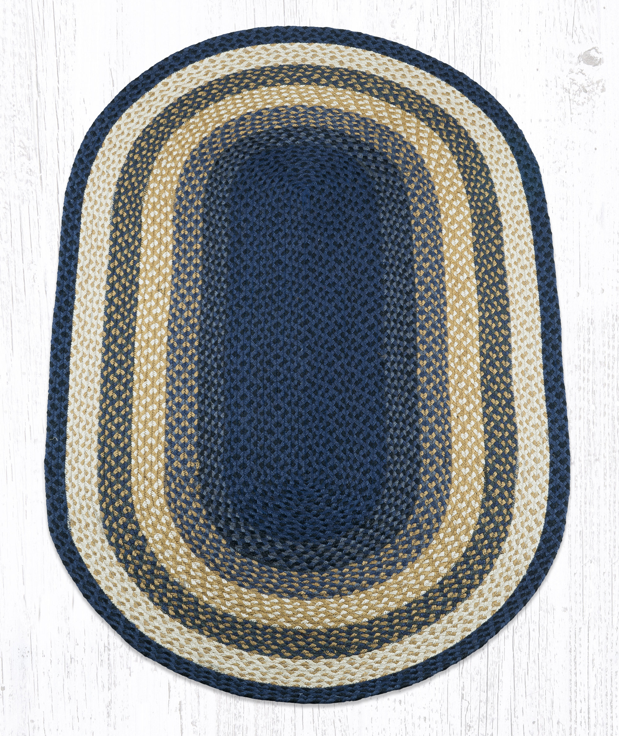 EarthRugs Handmade Jute/Sisal Blue/Mustard Rug & Reviews | Wayfair