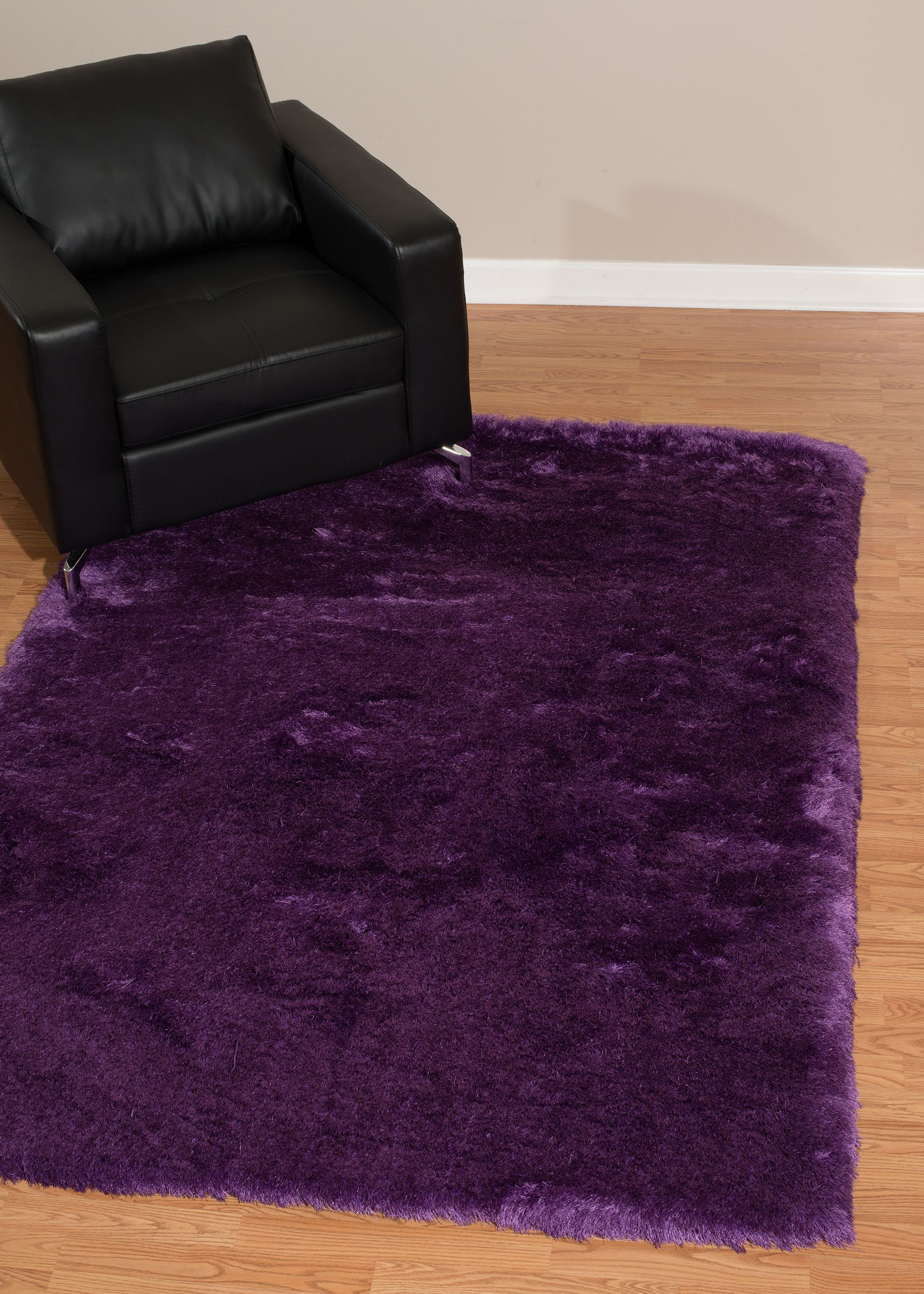 Latitude Run® Kristian Shag Performance Purple Rug & Reviews | Wayfair