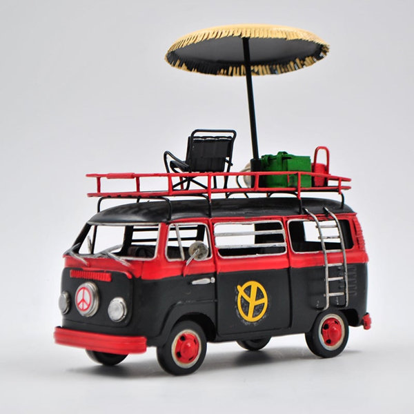 Williston Forge Jayland Black & Red Two Tone Classic VW Volkswagen Bus ...