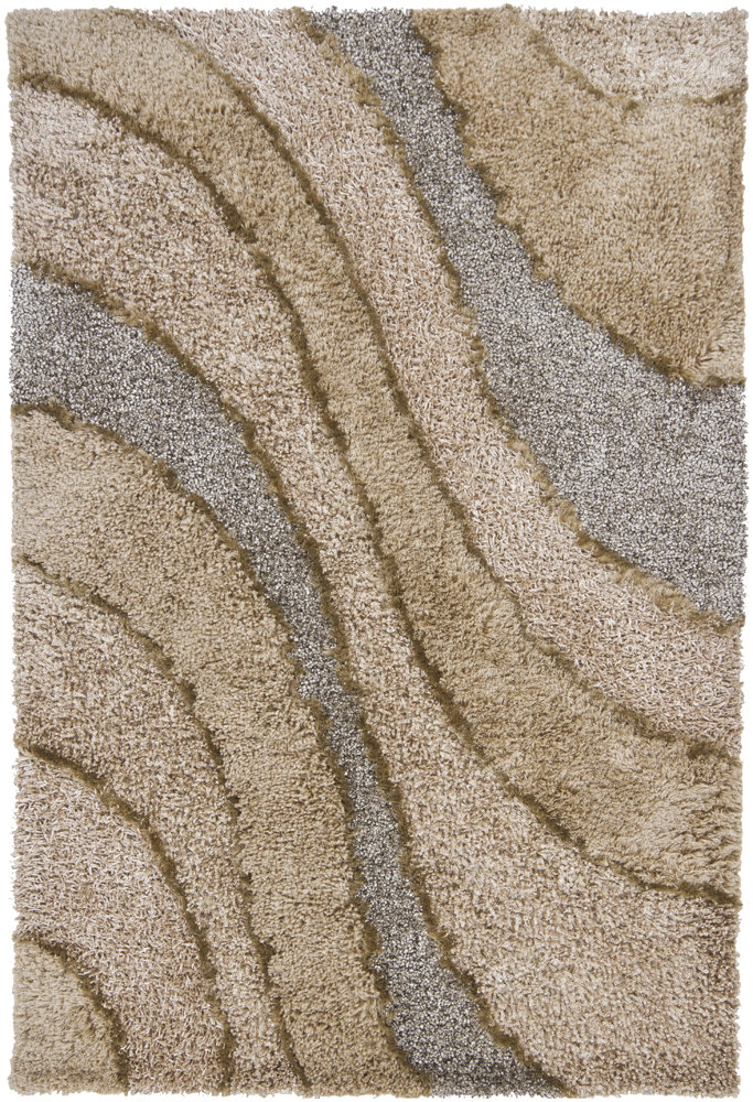 Orren Ellis Isidore Handmade Shag Beige Rug | Wayfair