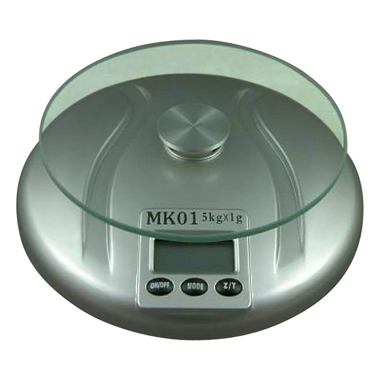 Creative Home Round Tempered Glass Top Digital Kitchen Scale & Reviews ...