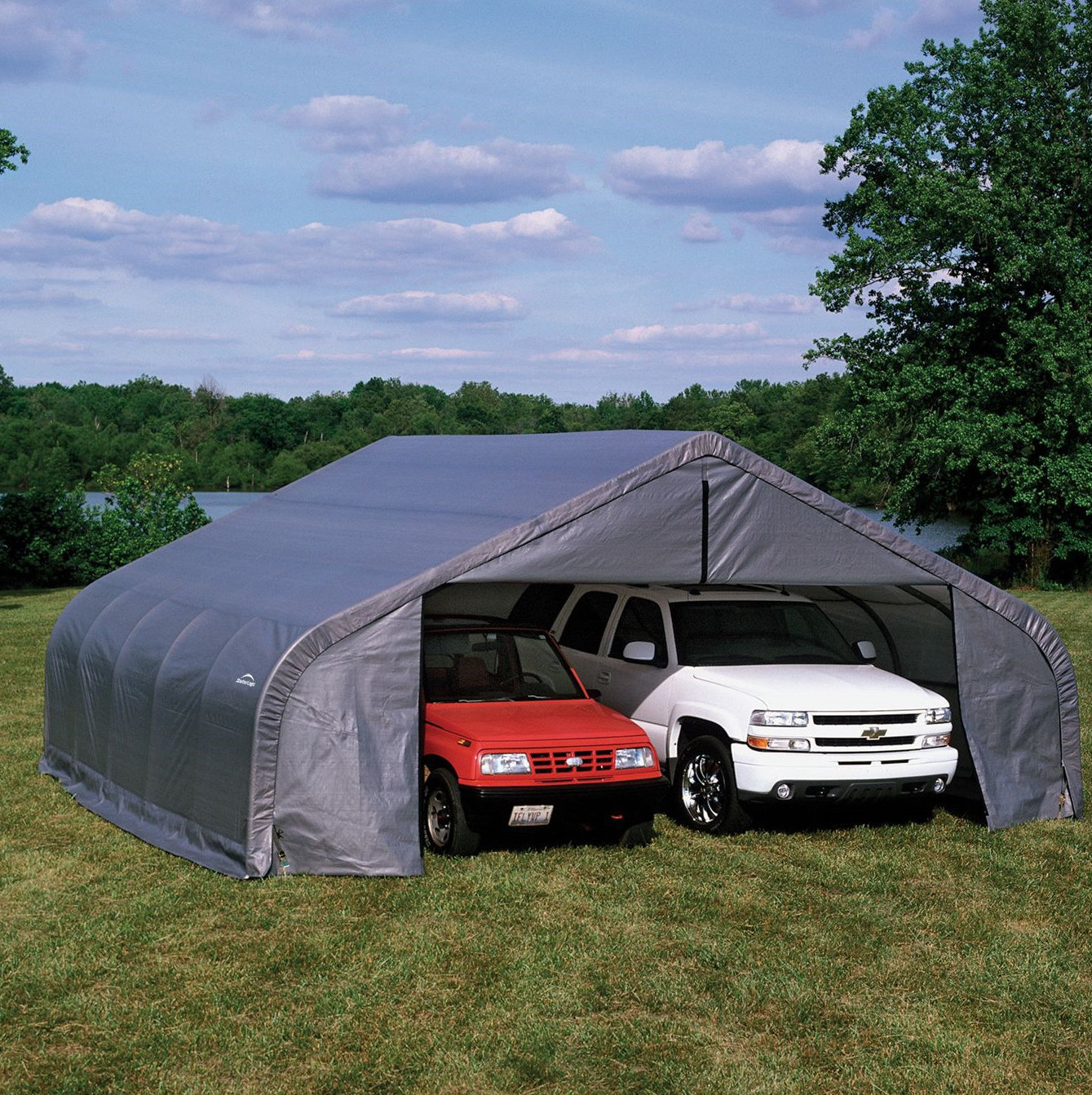 ShelterLogic 22 Ft. W x 24 Ft. D Garage & Reviews | Wayfair