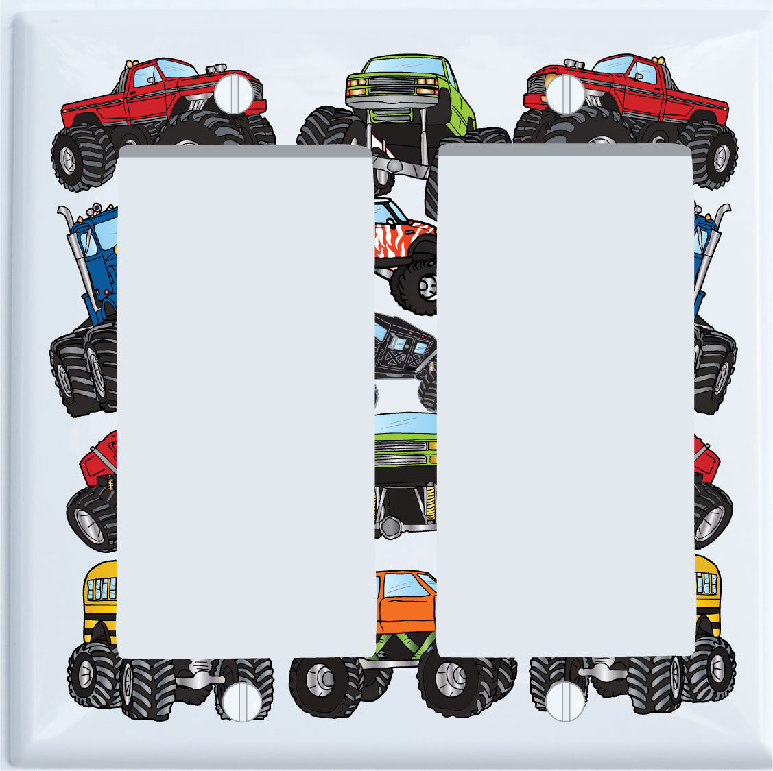 Presto Chango Decor Monster Truck 2-Gang Rocker Wall Plate | Wayfair