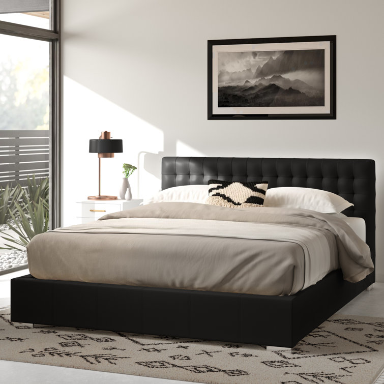 Ivy Bronx Frankel Tufted Upholstered Low Profile Platform Bed & Reviews ...