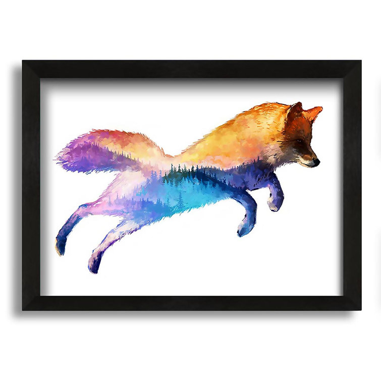 Alpen Home Fox Pounce - Picture Frame Painting on Canvas | Wayfair.co.uk