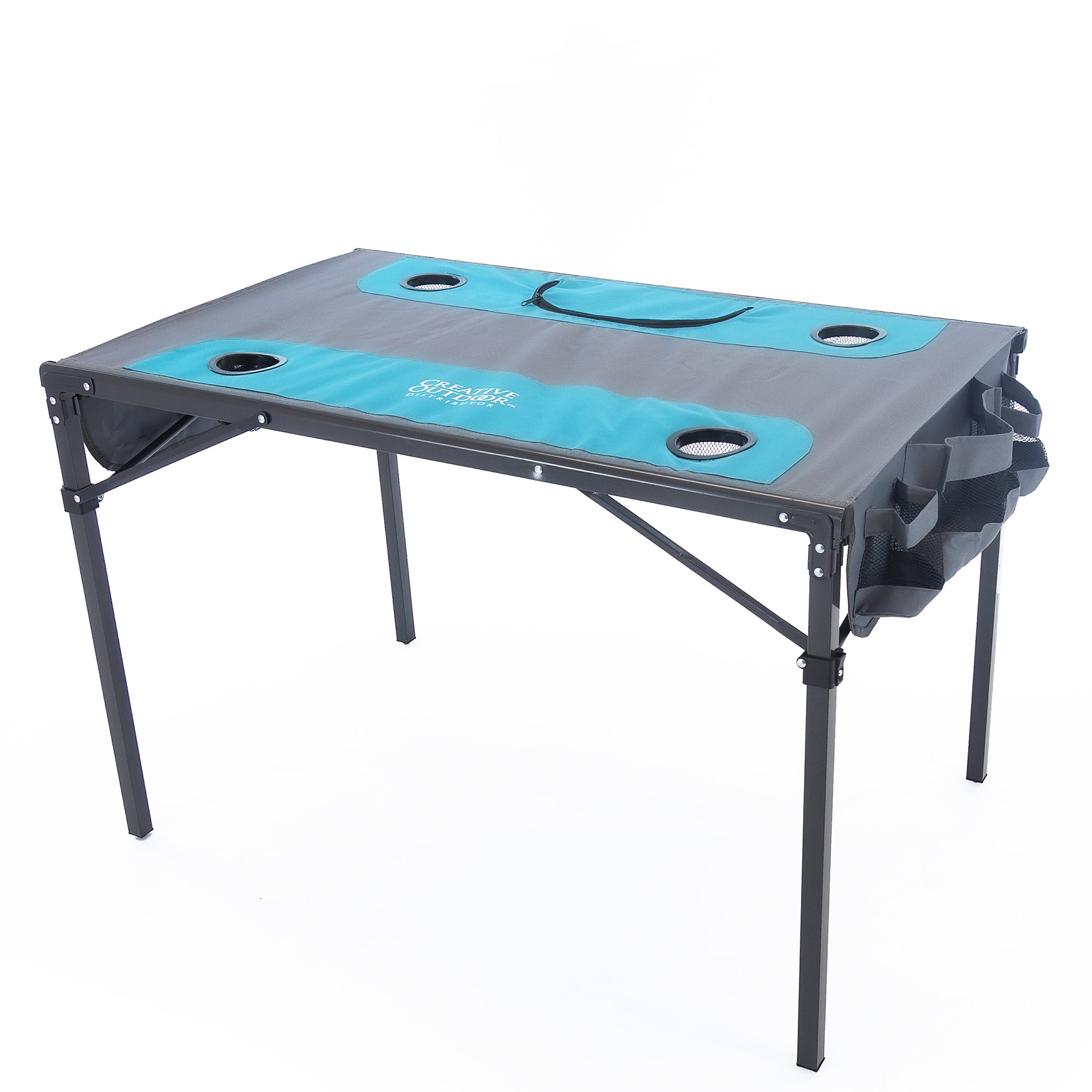 CREATIVE OUTDOOR DISTRIBUTOR Ice Box Cooler Folding Table: Teal | Wayfair