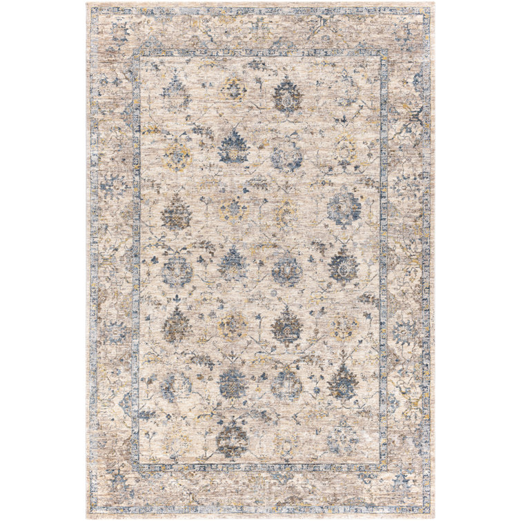 Andover Mills™ Allie Power Loom Performance Brown/Beige Rug | Wayfair