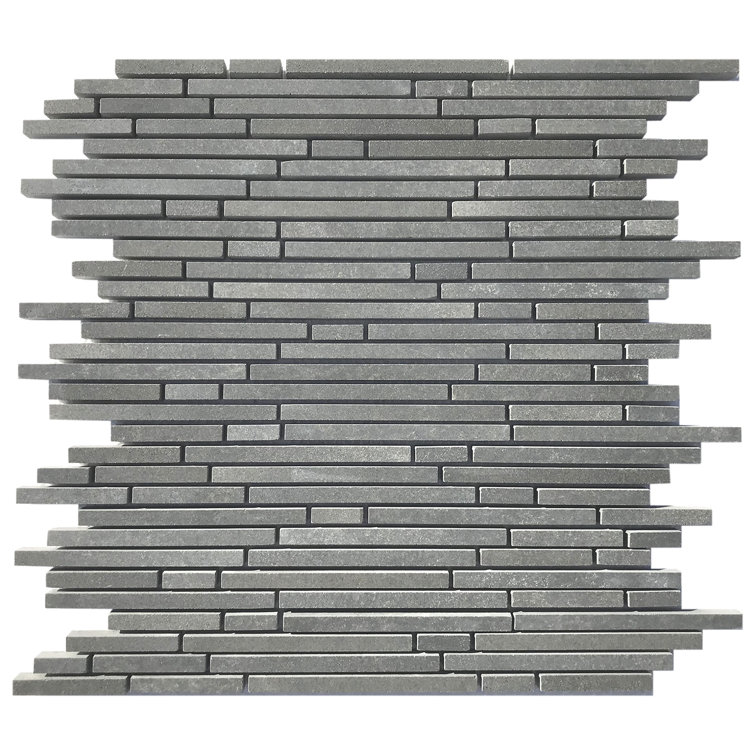 Parvatile Lava 0.4" x 12" Basalt Linear Mosaic Wall & Floor Tile | Wayfair