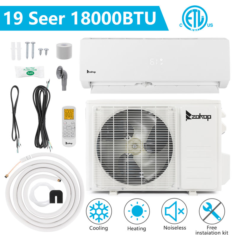 Winado 18000 BTU Ductless Mini Split Air Conditioner with Heater and ...