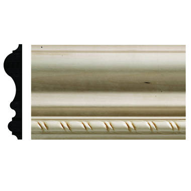 Ornamental Mouldings Hardwood Embossed Bead and Reel Moulding 3" H x 84 ...