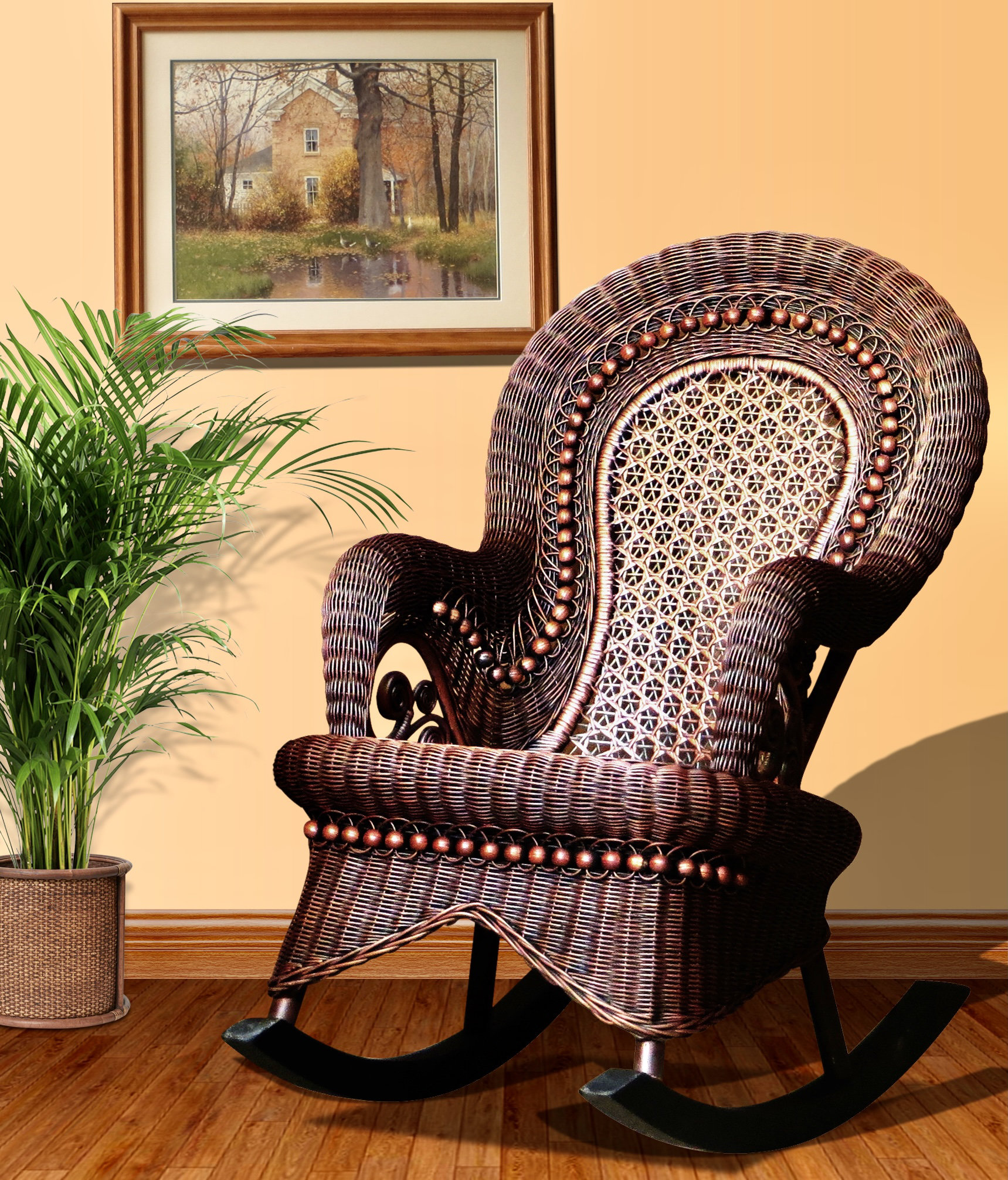 Bay Isle Home Deboer Brownwash Rocking Chair & Reviews | Wayfair