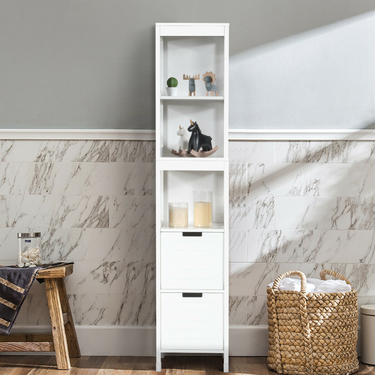 Latitude Run® Jourdan Freestanding Linen Cabinet & Reviews | Wayfair
