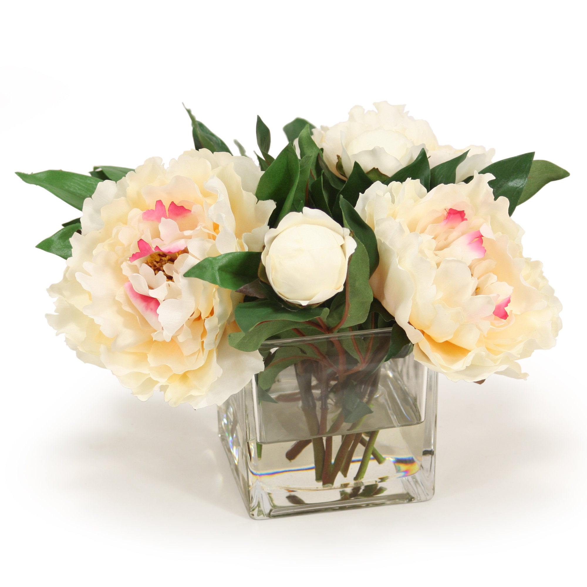 Primrue Peony Floral Arrangement In Vase Wayfair